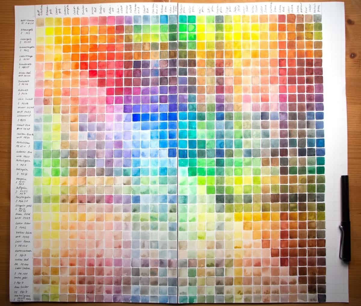 Color mixing - How I test colors and make color studies | Julia Bausenhardt