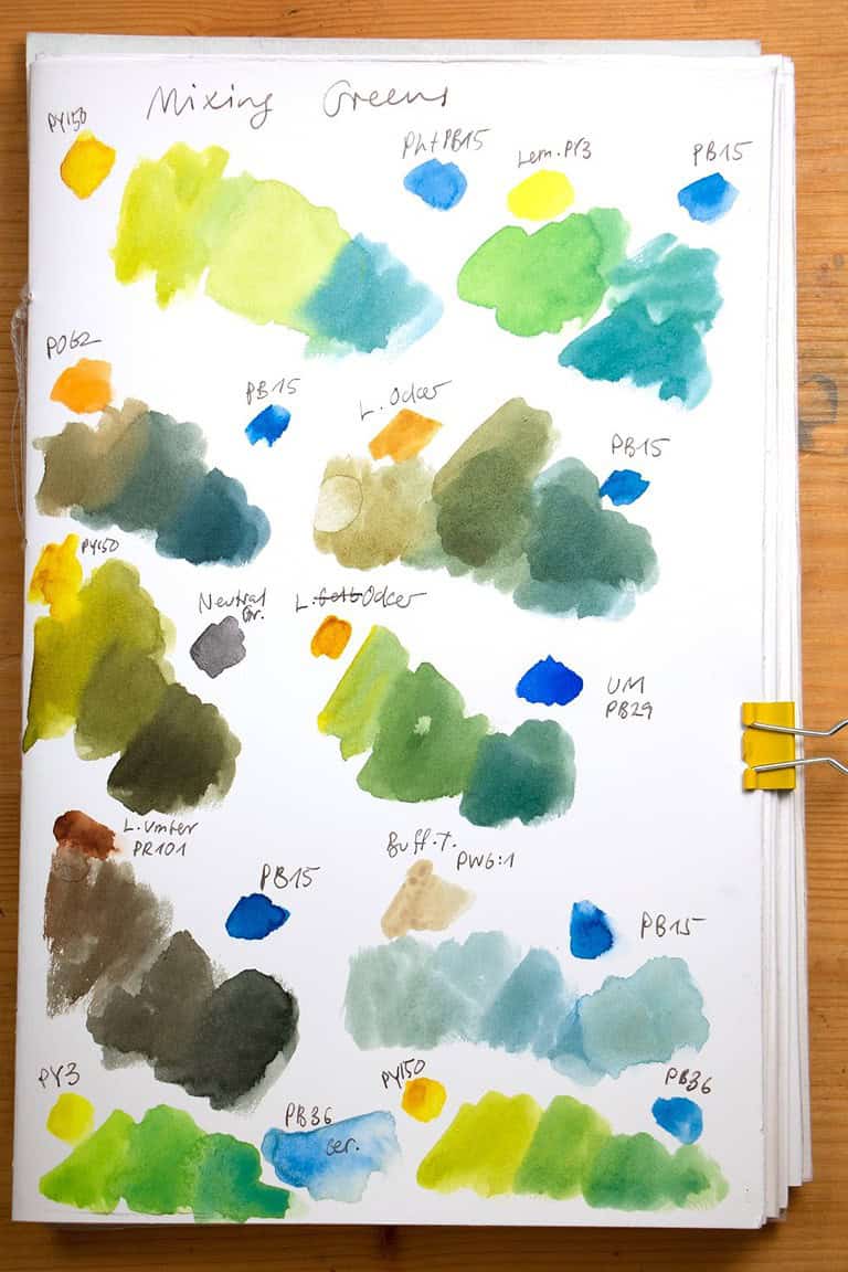 Color mixing - How I test colors and make color studies | Julia Bausenhardt