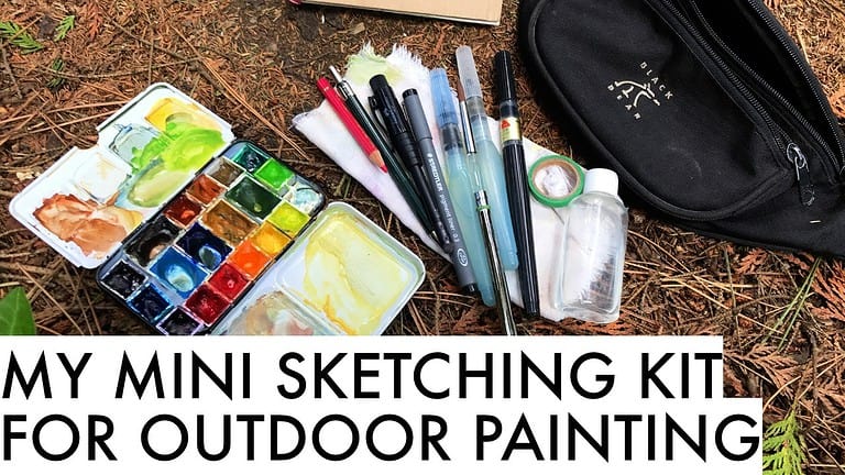My mini travel sketching kit | lightweight portable watercolor gear ...