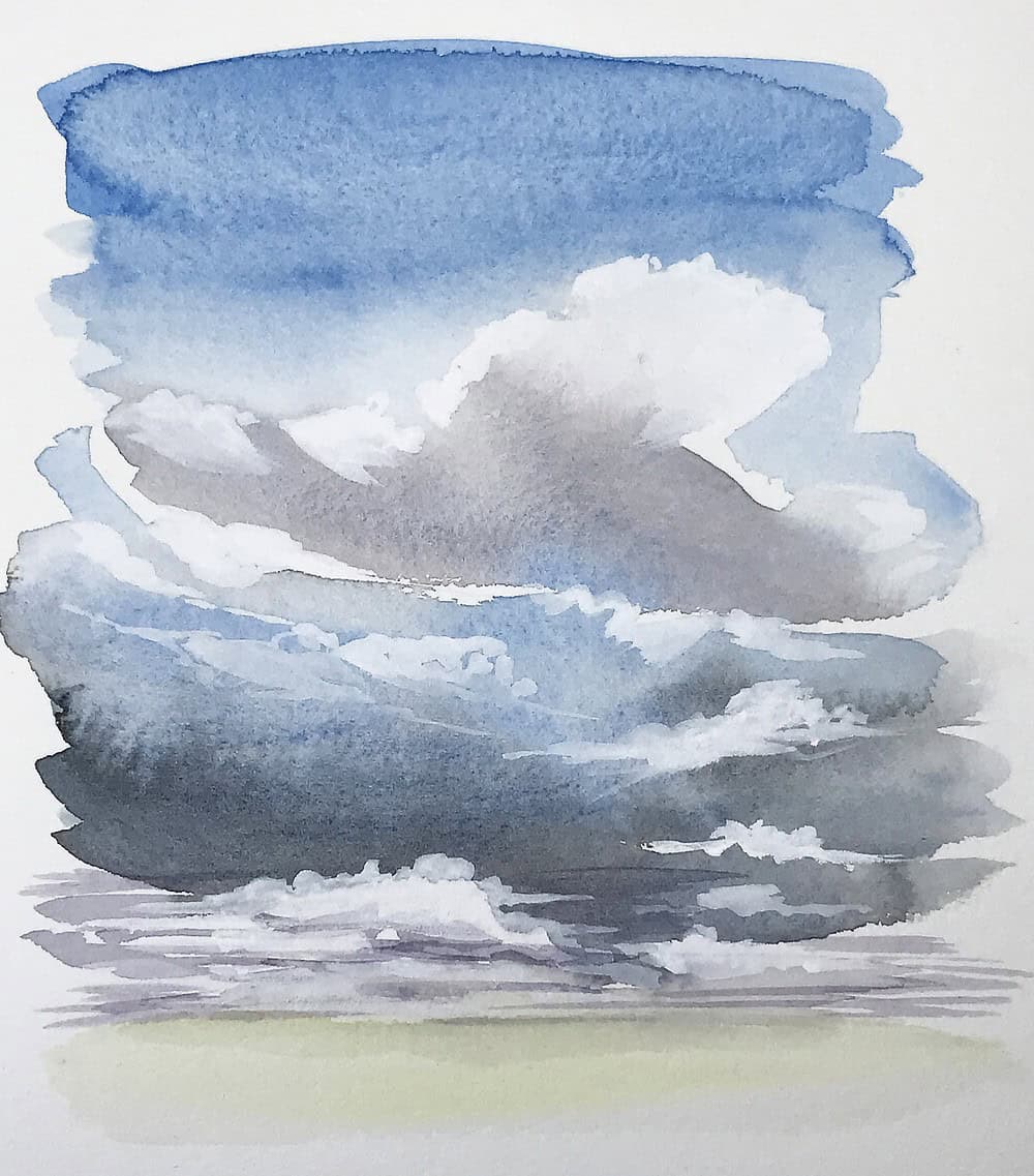 Painting clouds and the sky - my current approach | Julia Bausenhardt